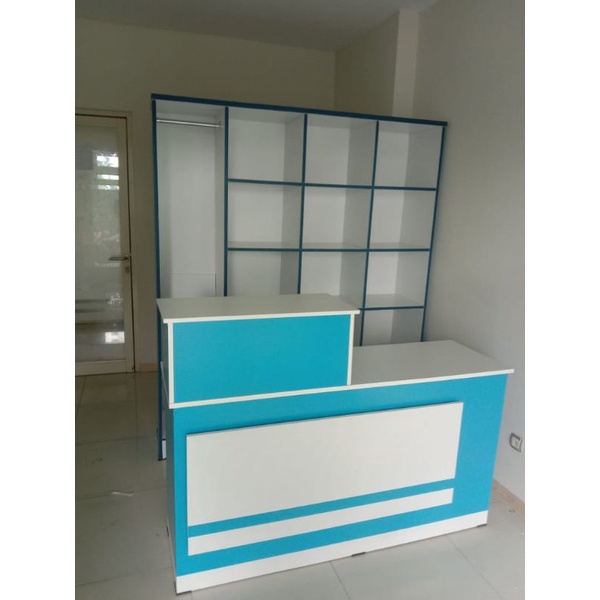 Jual SATU SET RAK LAUNDRY + MEJA KASIR // MEJA KASIR LAUNDRY // MEJA ...