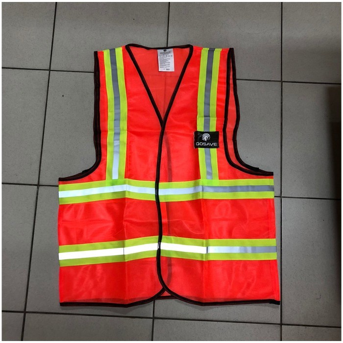 Jual rompi proyek kombinasi oren rompi polyester merk gosave | Shopee ...