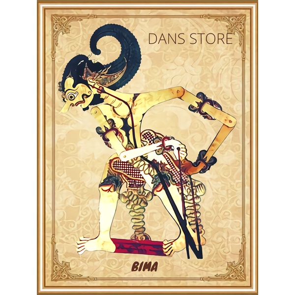 Jual Poster Wayang Bima WerkudaraWayang Kulit Jawa Untuk Hiasan Dinding ...