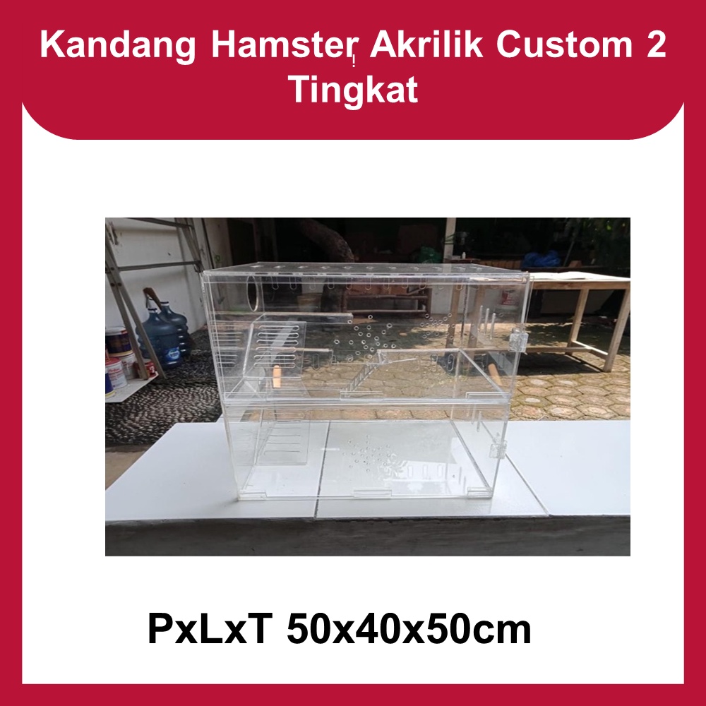 Jual Kandang Hamster Custom 2 Tingkat PxLxT 50x40x50cm | Shopee Indonesia