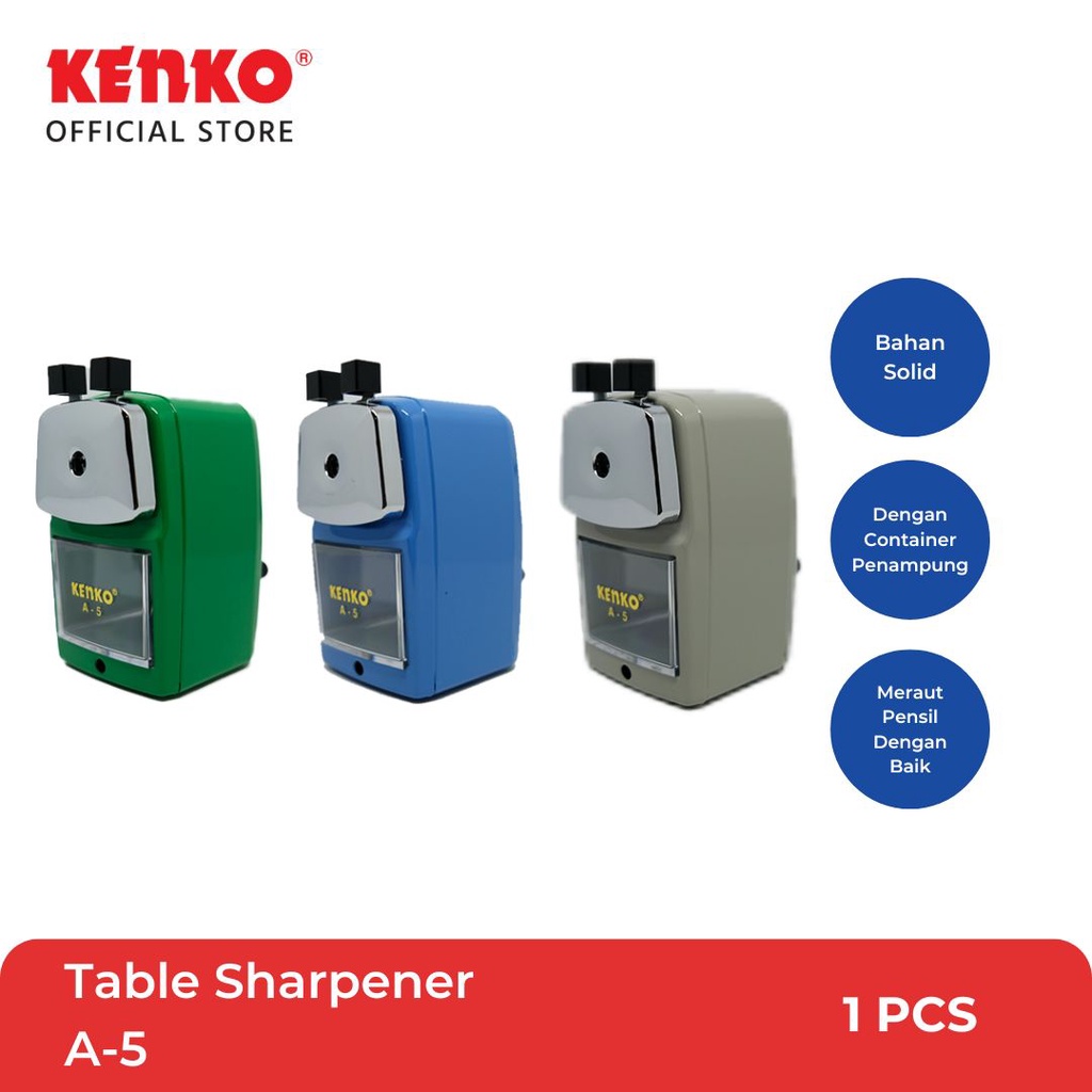 Jual Table Sharpener A-5 Rautan Pensil Peruncing Pensil Kenko ...