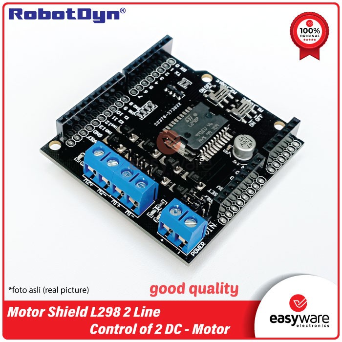 Jual RobotDyn Motor Shield L298P 2 Motor For Arduino 2 Motor DC SASLUN | Shopee Indonesia