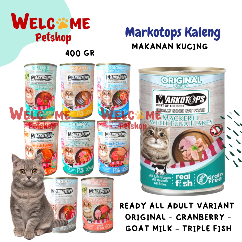 Jual Markotops Kaleng 400g Makanan Kucing Original Cranberry Goat Milk ...
