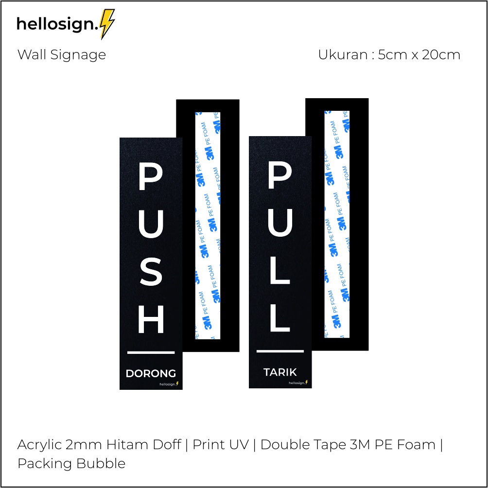 Jual Sign Akrilik PUSH PULL | Print Papan Nama Tulisan Akrilik | Sign ...