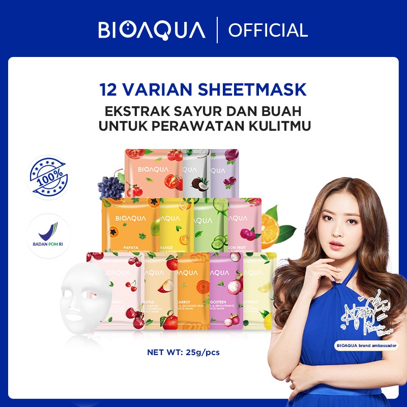 Jual PAKET BIOAQUA SHEETMASK ISI 50 NEW VARIAN & OLD VARIAN ...