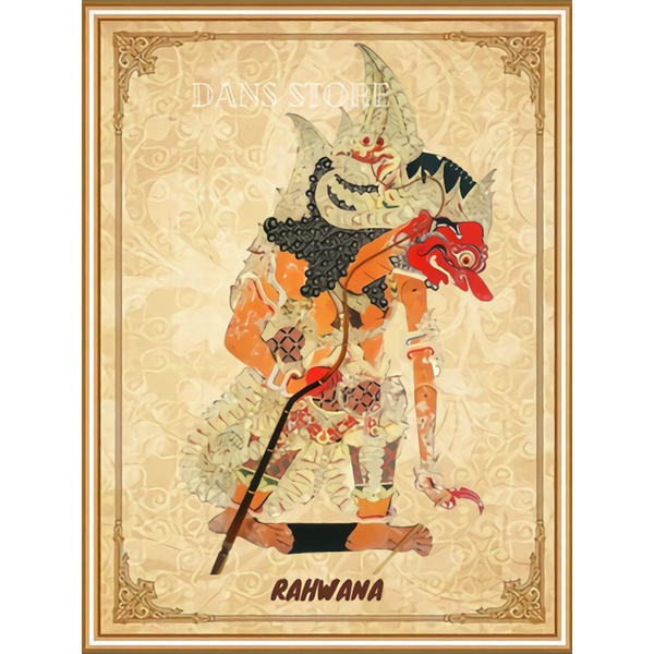 Jual Poster Wayang Kulit Rahwana Hiasan Dinding Sebagai Pajangan atau ...