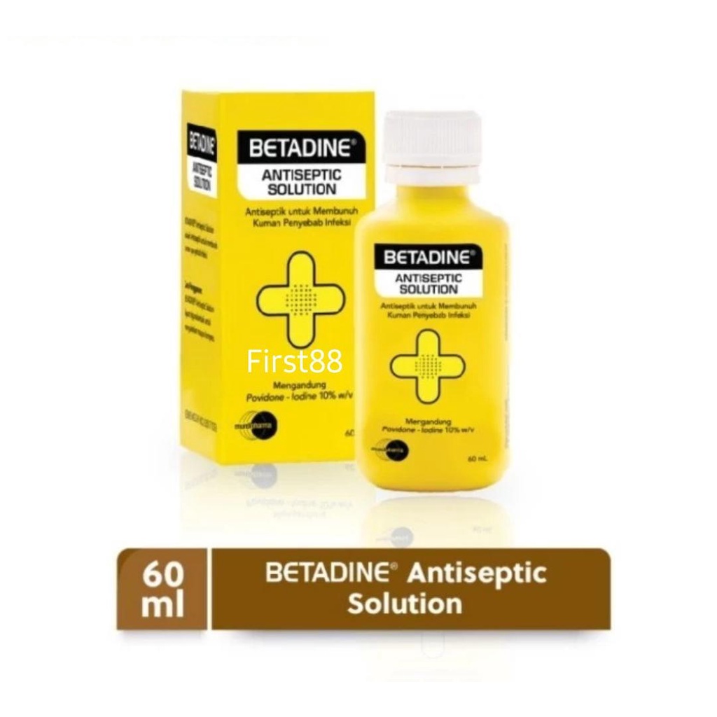 Jual Betadine antiseptic solution 60 ml obat luka betadin cair ...