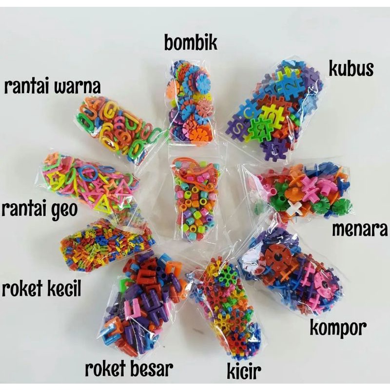Jual macaka edutoys mainan edukasi bombik puzzle rantai geometri ...
