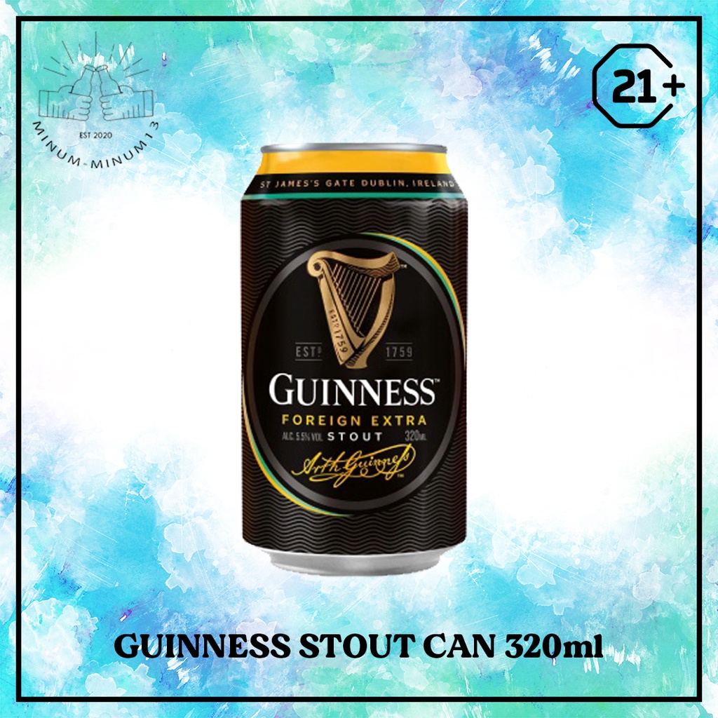 Jual Guinness Foreign Extra Stout Can / Bir Kaleng 320ml - MinumMinum13 | Shopee Indonesia