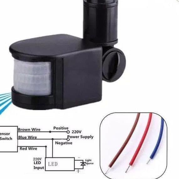 Jual Saklar Gerak Otomatis PIR Infrared Motion Detector Sensor Outdoor ...
