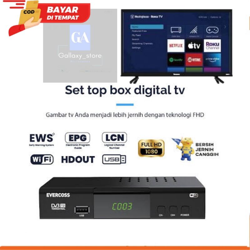 Jual STB SET TOP BOX MAX DIGITAL TV RECEIVER FULL HD - Hitam | Shopee ...
