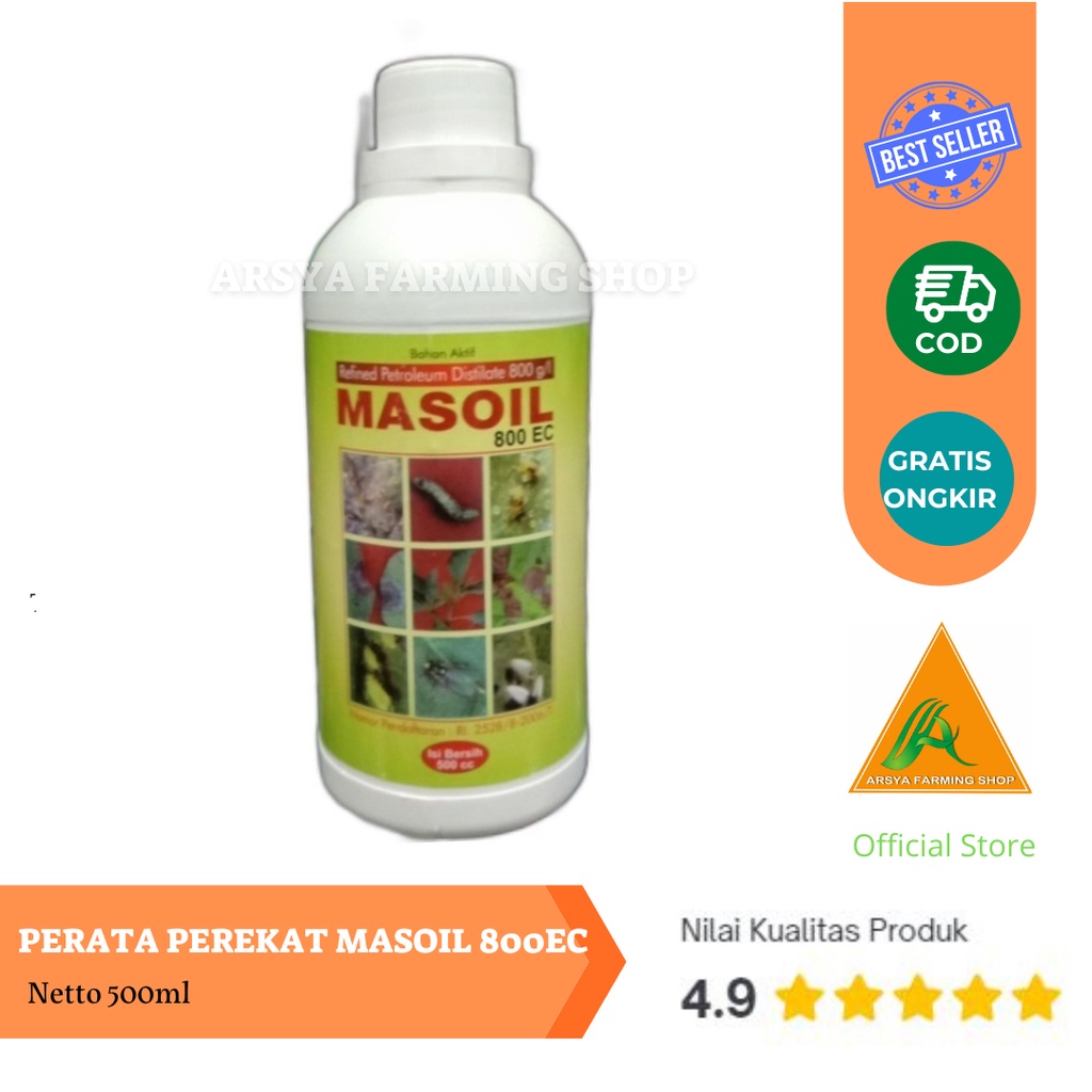 Jual PEREKAT PERATA PESTISIDA MASOIL 800 EC 500 ML | Shopee Indonesia