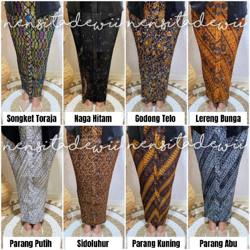 Jual [Part 1] Rok Plisket Wiru / Motif Lengkap - Warna & Motif Cantik ...