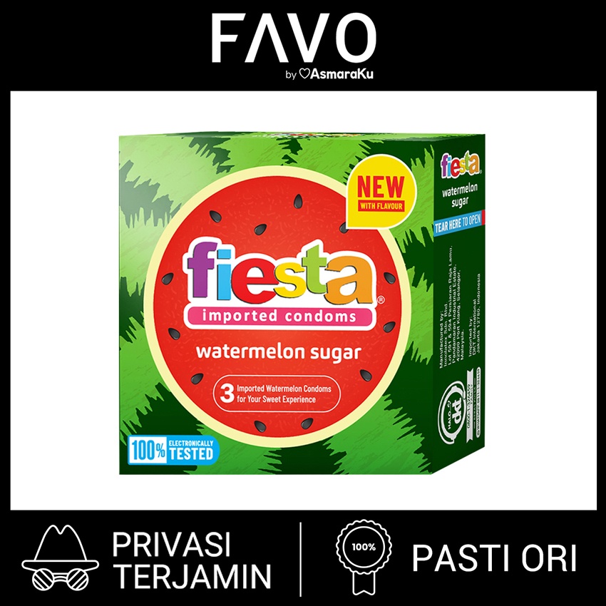Jual Kondom Fiesta - Kondom Black Coffee / Watermelon / Strawberry ...