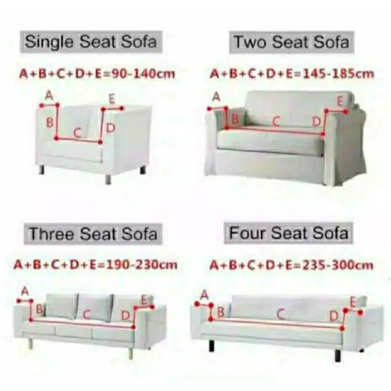 Jual *SALE* COVER SOFA 1 2 3 4 SEATER SARUNG SOFA L SHAPED SUDUT SIKU ...