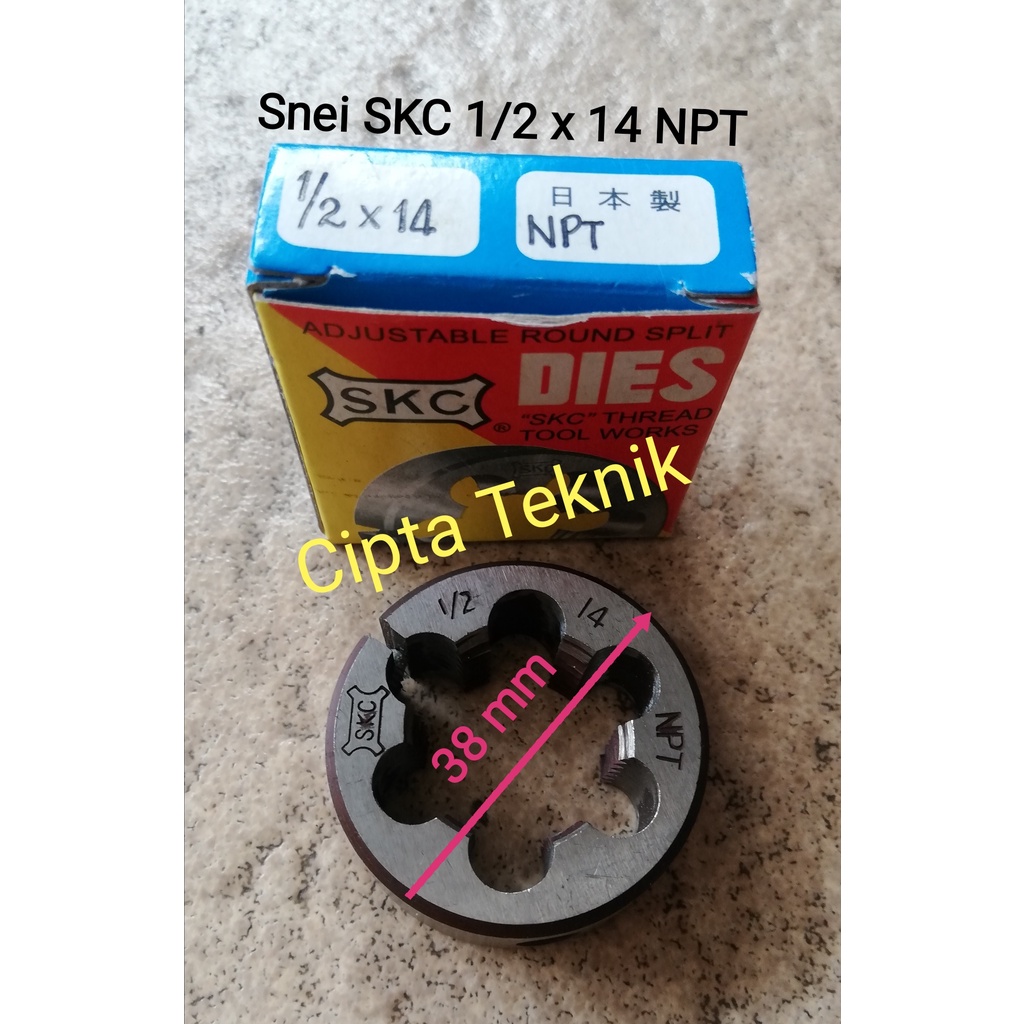 Jual Snei pipa Skc 1/2 inchi x 14 NPT blok kecil Round Dies 1/2 NPT snay senei sney senai tap ...