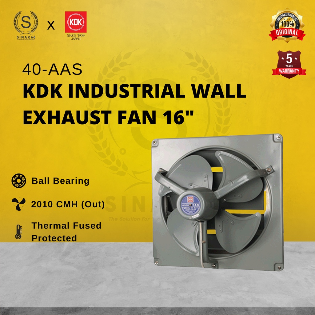 Jual KDK INDUSTRIAL WALL EXHAUST FAN DINDING 40AAS 40 AAS 16" BESI | Shopee Indonesia
