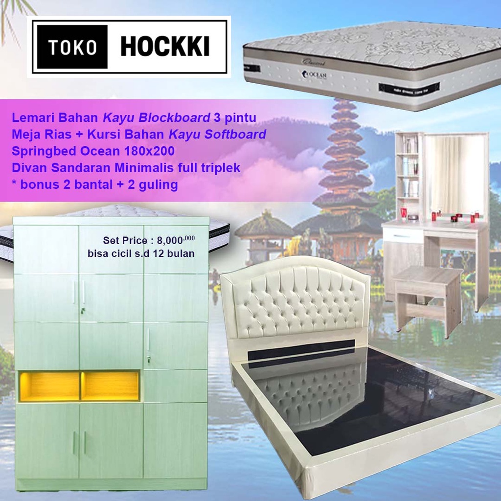 Jual Paket Set Hantaran Isi Kamar Pengantin ( Lemari + Meja Rias ...