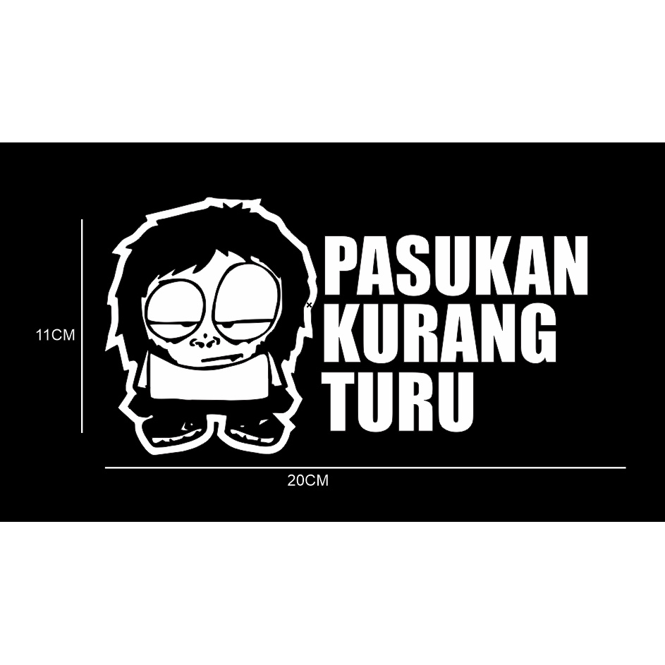 Jual STICKER PASUKAN KURANG TURU STICKER CUTTING MOBIL MOTOR | Shopee ...