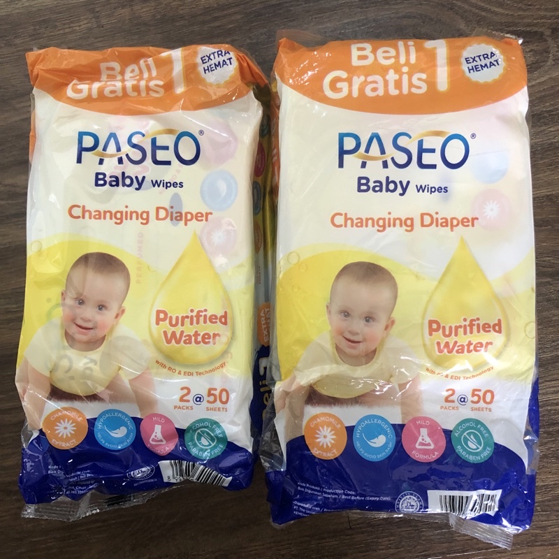 Jual Tisu/tissue basah paseo baby/bayi wipes changing diapers purifier ...