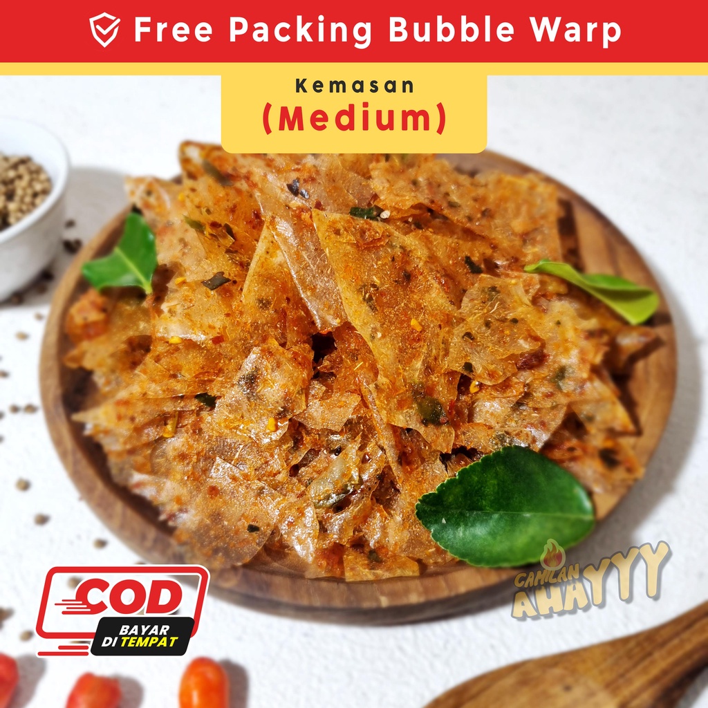 Jual KERIPIK BELING Pedas / KERIPIK KACA / KRIPCA (M) Medium Kemasan ...