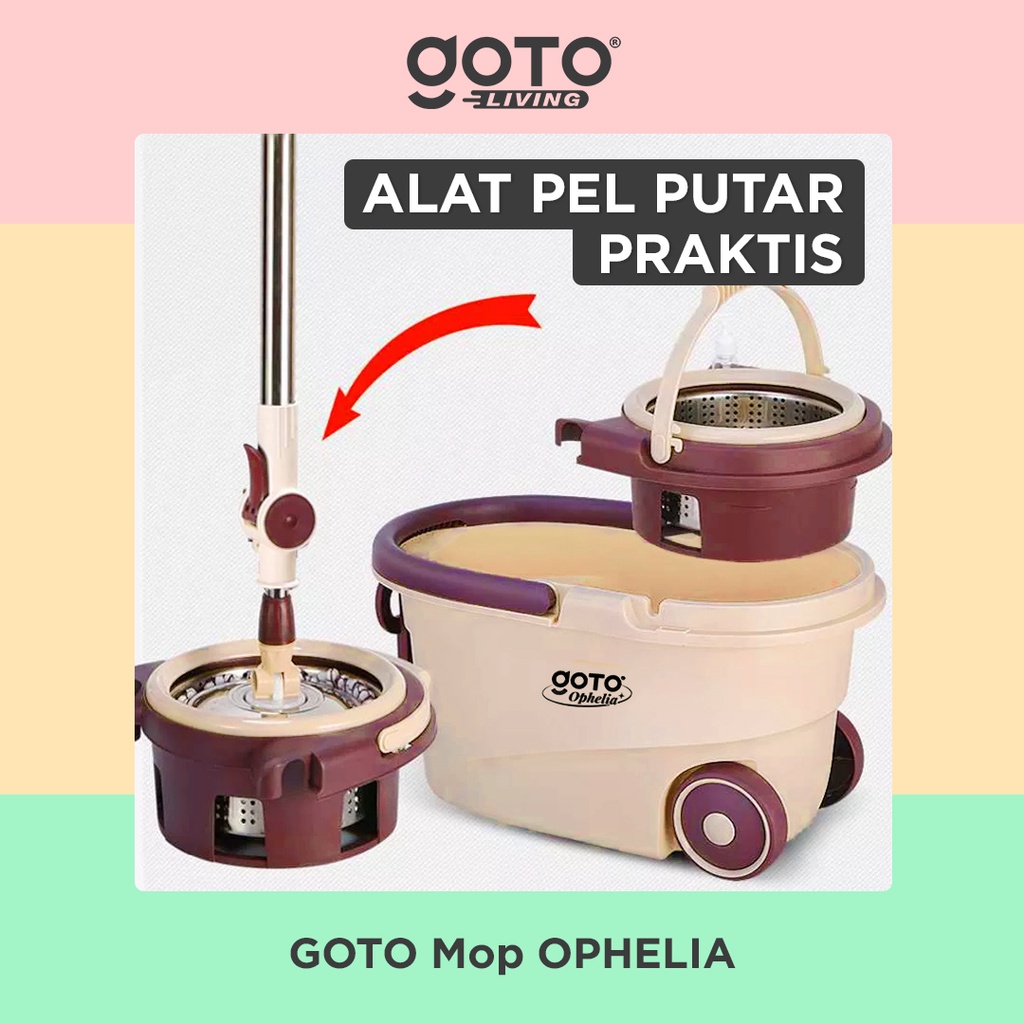 Jual Goto Ophelia Spin Mop Ultra Alat Pel Pelan Set Putar Pembersih Lantai | Shopee Indonesia