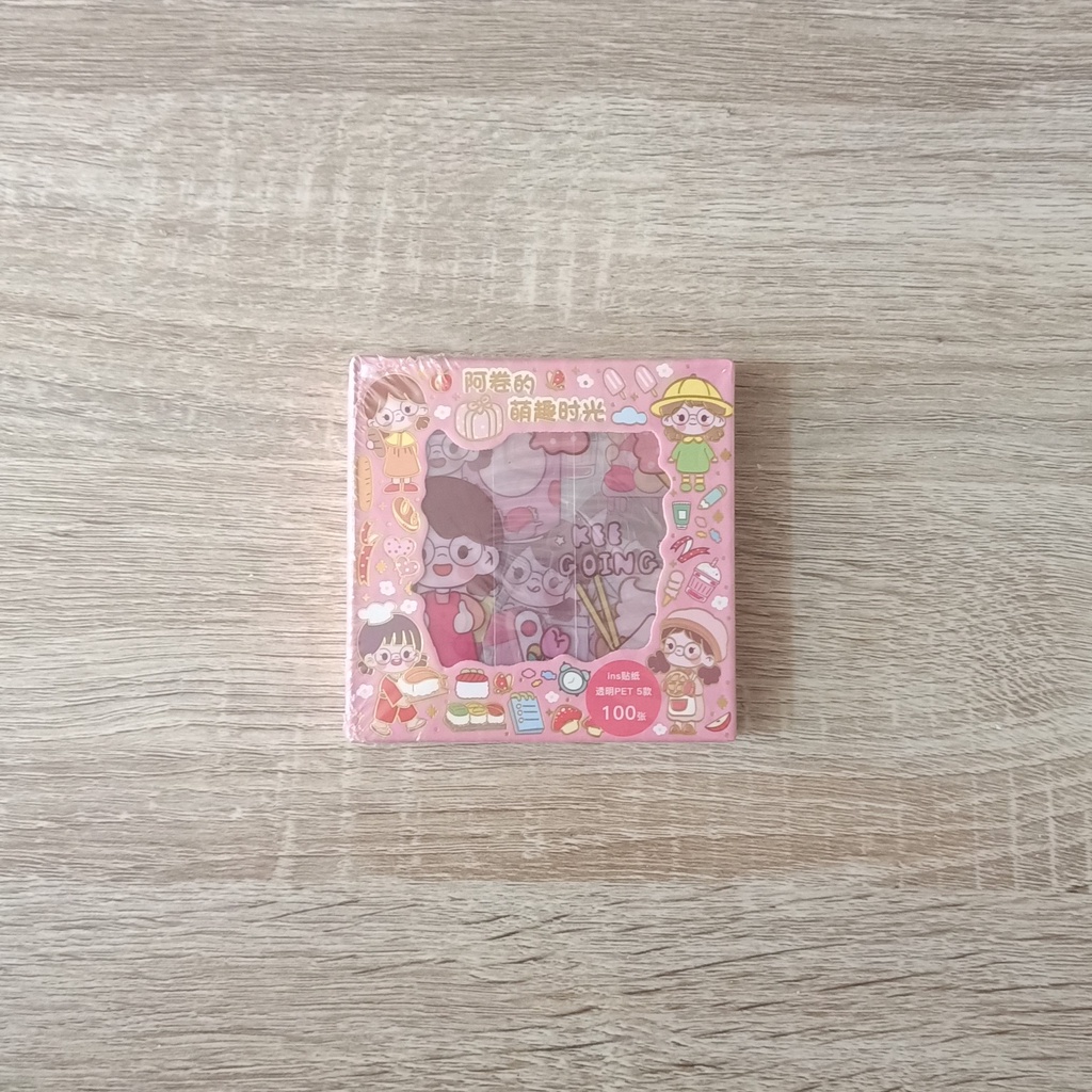 Jual (100 Lembar) TS Stiker Kecil Aesthetic DIY Buku Diary / Stiker ...