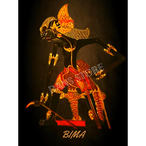 Jual Poster Wayang Bima Wayang Kulit Jawa Untuk Hiasan Dinding Sebagai ...