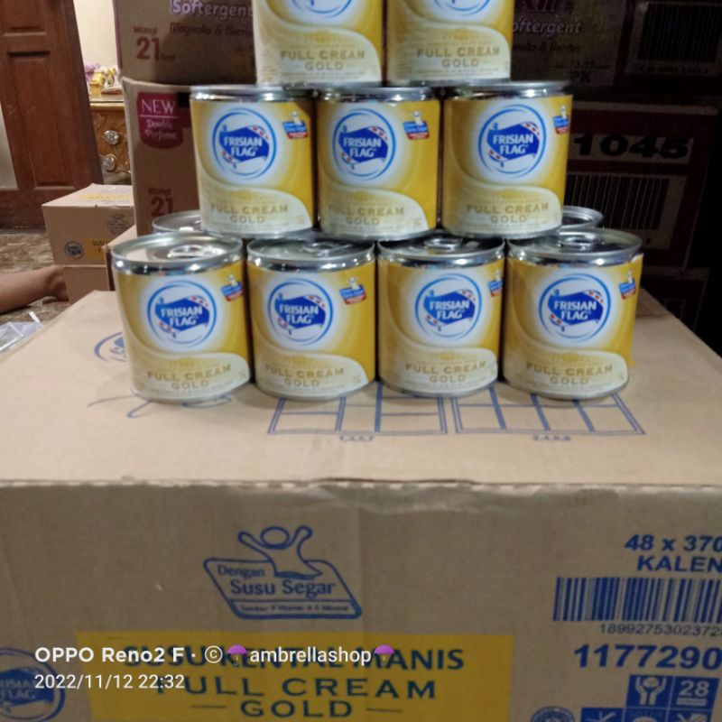 Jual SUSU FRISIAN FLAG GOLD KEMASAN KALENG 370GR/SUSU BENDERA KALENG ...