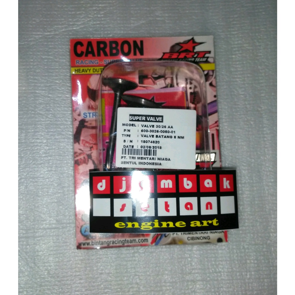 Jual klep CRF carbon BRT ukuran 30 26 batang 5mm | Shopee Indonesia