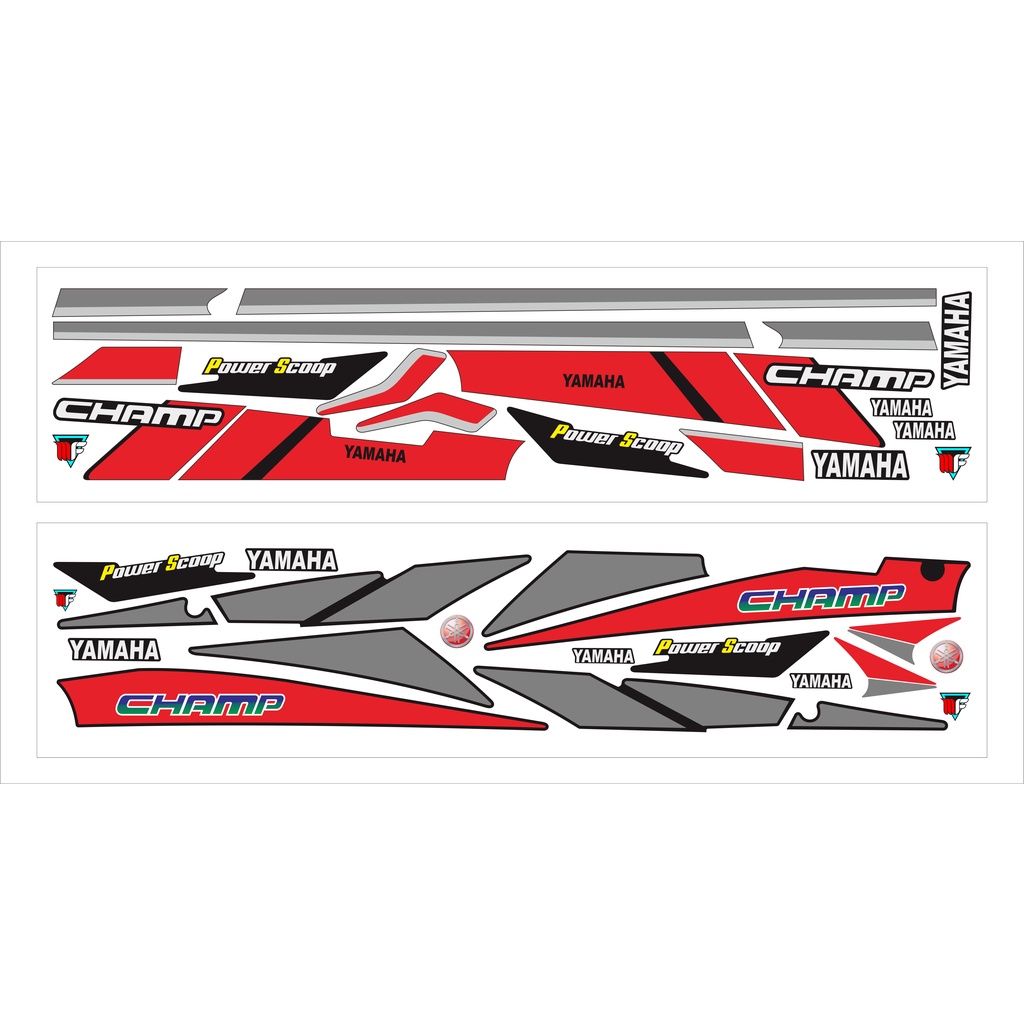 Jual STRIPING YAMAHA CHAMP STIKER VARIASI HITAM | Shopee Indonesia