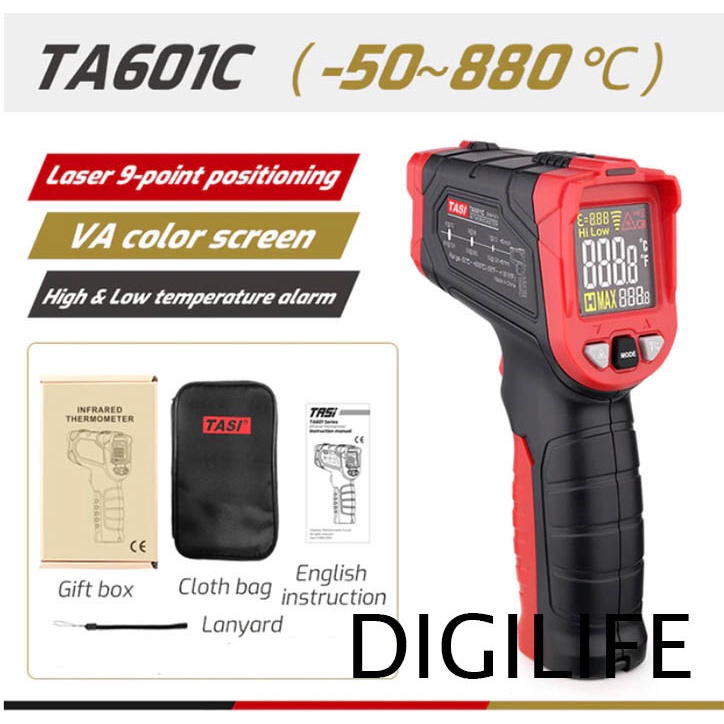 Jual Infrared Thermometer TASI TA601C Gun Termometer 880c TA-601C Termogun IR Thermo Thermogun ...