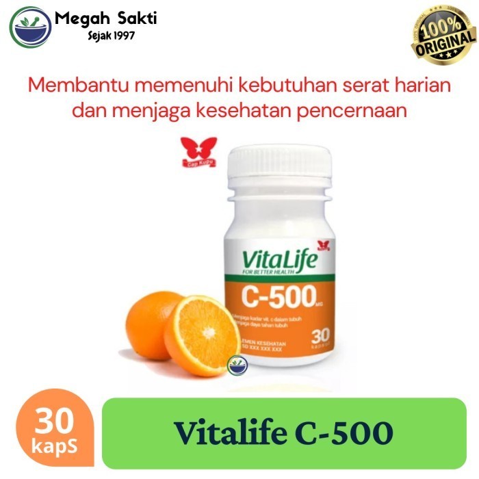 Jual Vitalife Vitamin C 500 - Vita Life Vit C isi 30 kapsul | Shopee Indonesia