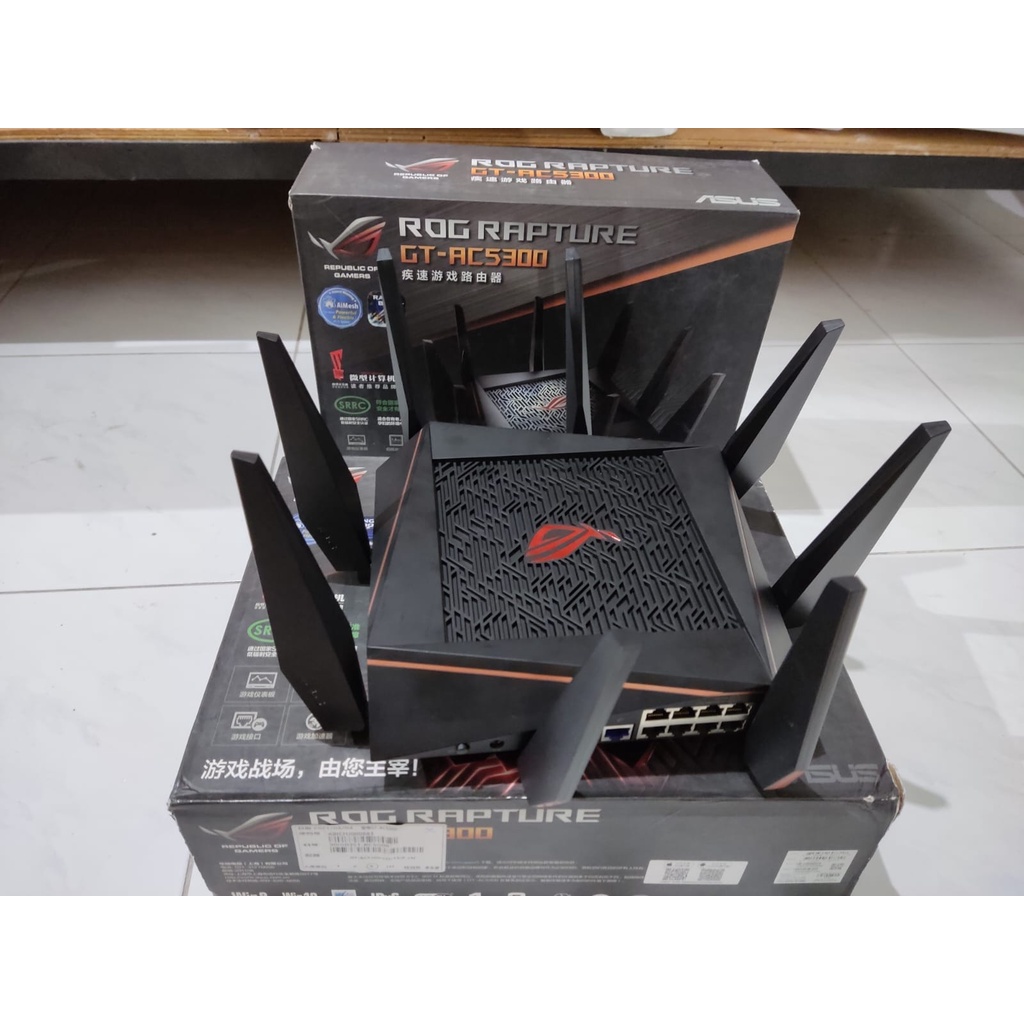 Jual ROUTER ASUS ROG RAPTURE GT-AC5300 TRI-BAND GIGABIT WIFI | Shopee ...