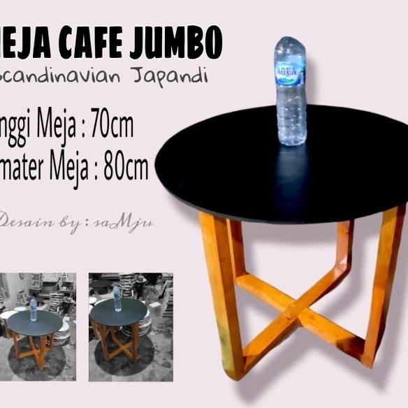 Jual Meja Bar Cafe Table Meja Cafe Bulat Jumbo Scandinavian Japandi ...