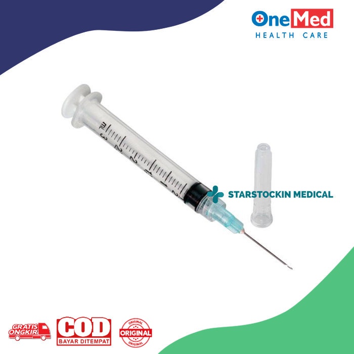 Jual Spoit 5 ml cc Onemed Spuit Disposable Syringe Satuan Pcs | Shopee Indonesia
