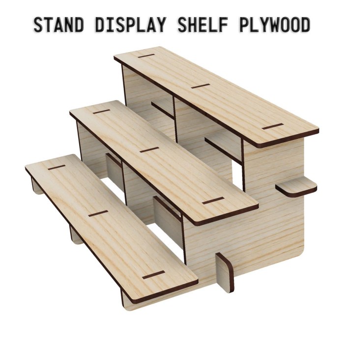 Jual Rak Display Kayu Serbaguna 3 Susun / Wooden Display Rack / Rak ...