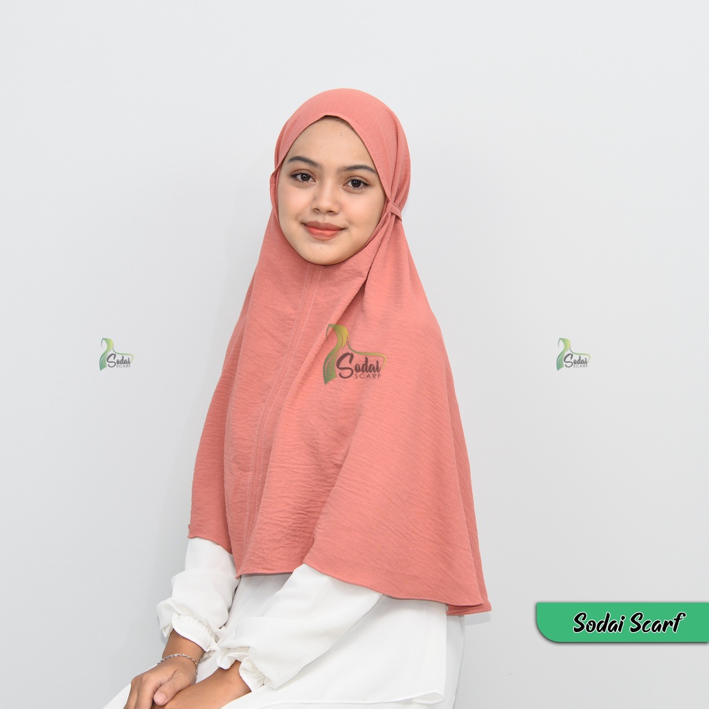 Jual Jilbab Bergo Non Pet Crinkle Airflow Premium Ukuran L | Shopee Indonesia