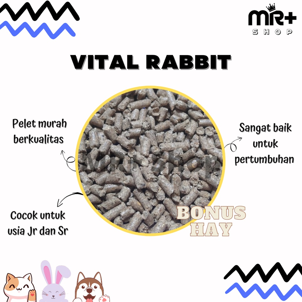 Jual PELET PAKAN MAKANAN KELINCI VITAL RABBIT 500Gr CITRA FEED RABBIT ...