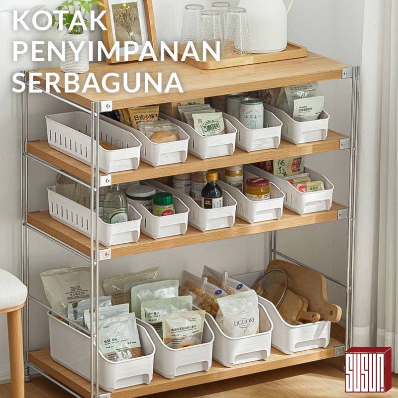 Jual Susun Kotak Sekat Rak Penyimpanan Botol Bumbu Dapur / Kulkas ...