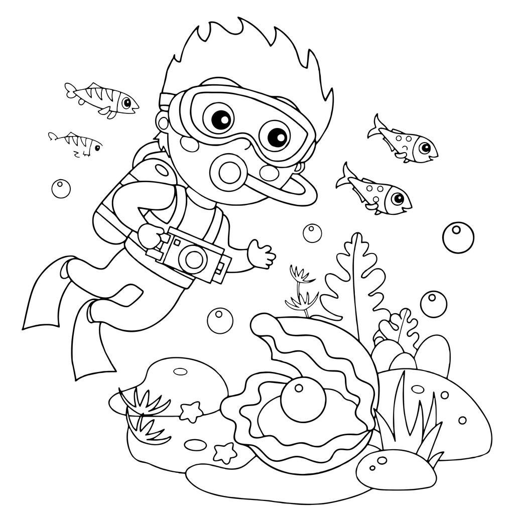 Jual Gambar Sketsa Mewarnai ~ HEWAN DAN TUMBUHAN BAWAH LAUT/ Seketsa ...