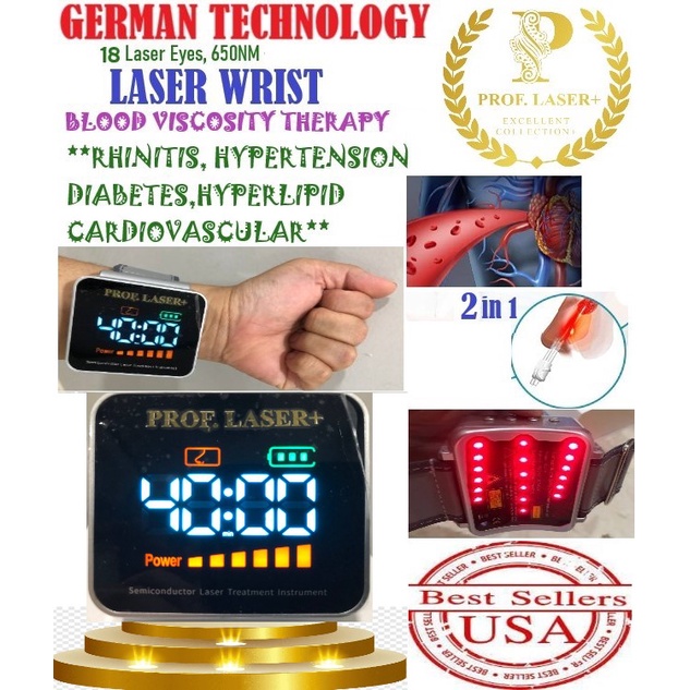 Jual JAM LASER TERAPI STROKE DIABETES HIPERTENSI 18 MATA GERMAN ...