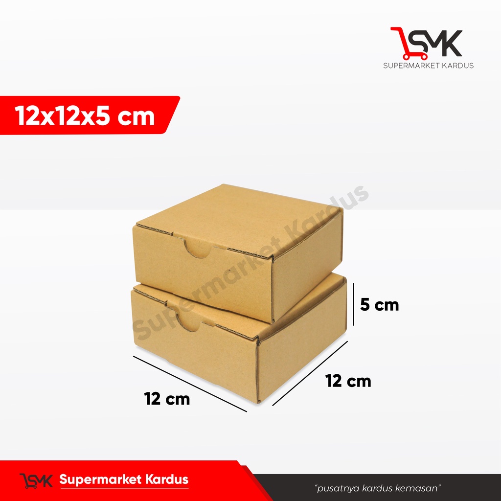 Jual Box 12X12X5 cm Kardus/Kardusmini/Karduskecil/Boxkecil/Karton ...