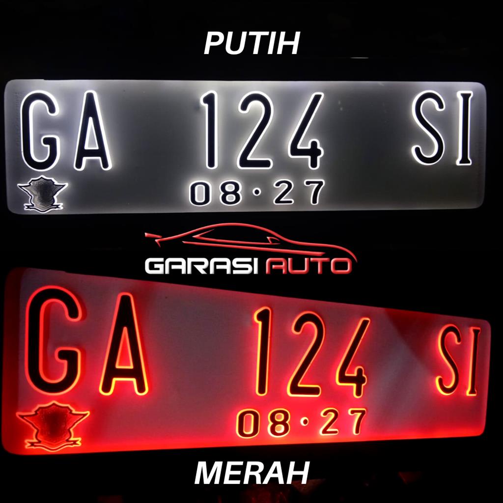 Jual Plat Nomer Nyala Led Acrylic Tempat Dudukan Plat Nomor Custom ...