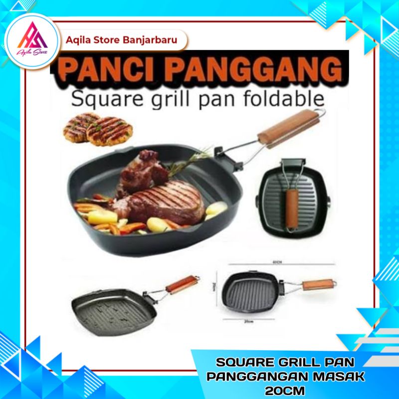 Jual SQUARE GRILL PAN / WAJAN BBQ SERBAGUNA / PANGGANGAN LIPAT / TEPLON ...