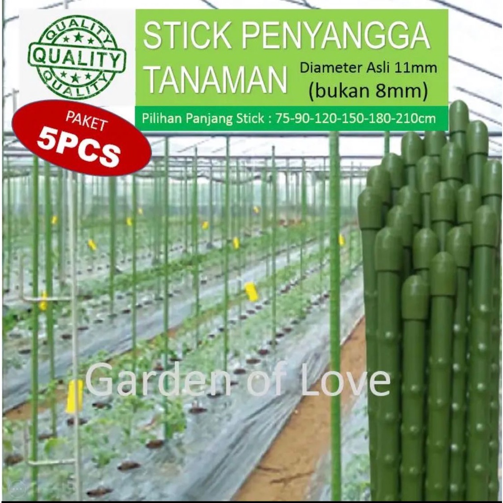 Jual PROMO 5PCS - Stik Tebal Penyangga Tanaman - Stick Besi Baja Ajir ...