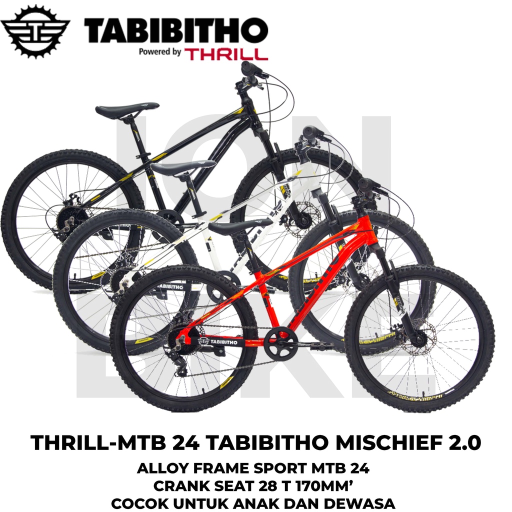 Jual Sepeda MTB 24 Tabibitho Mischief 2.0 Sepeda Gunung Mountain Alloy ...