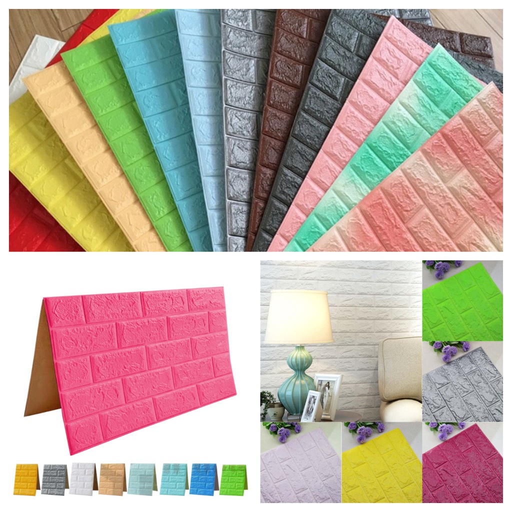 Jual BR - COD - RL - Walpaper Dinding Bata 70x39 Wallpaper Dinding Foam ...