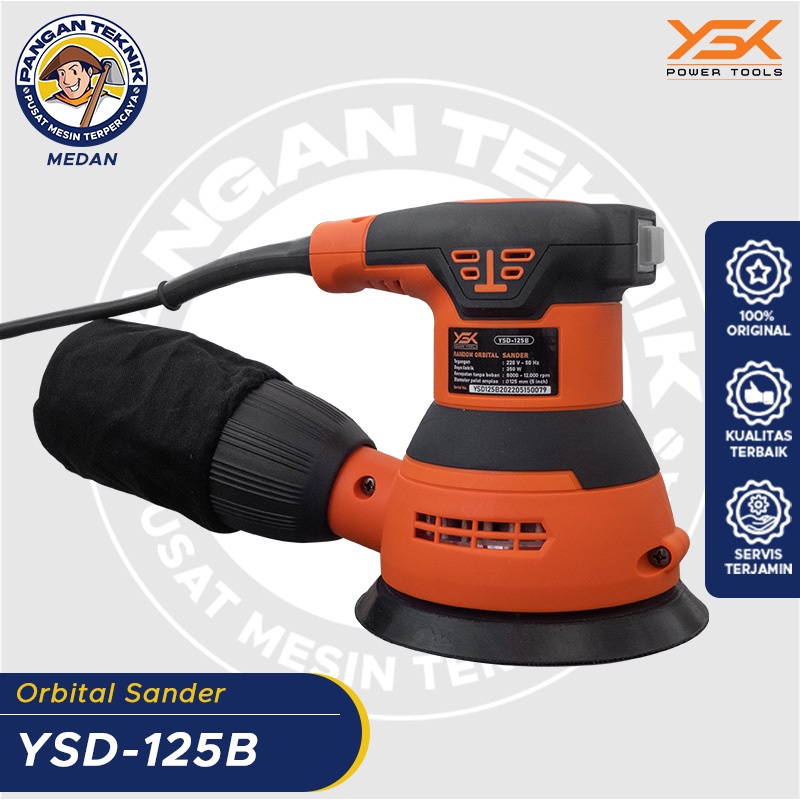 Jual Mesin Amplas | Sander Bulat Yasuka YSD 125B | Random orbital Sander | Powertools Yasuka ...