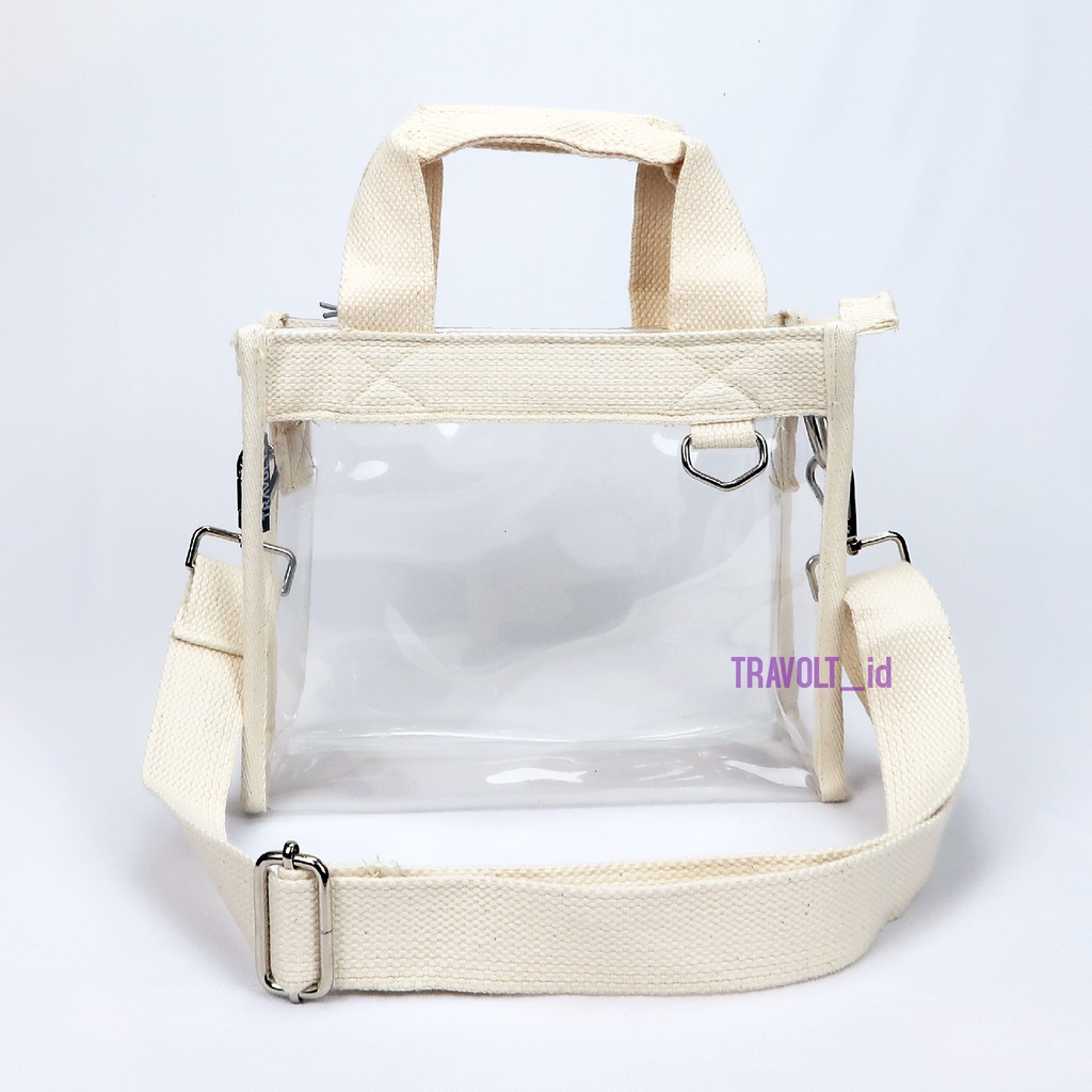 Jual Tas Selempang Transparan Resleting - Travolt - Sling bag pouch ...
